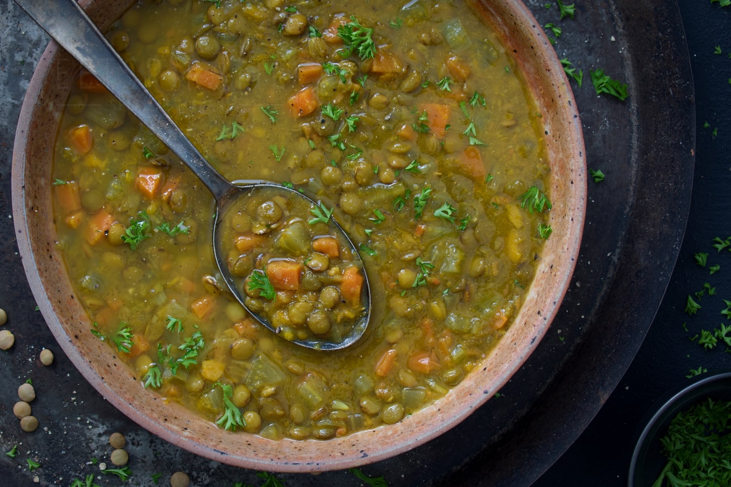 Groene linzensoep uit de slowcooker - Eetspiratie