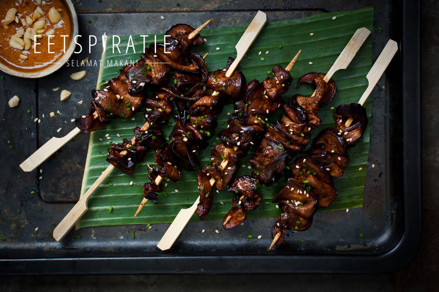 Auberginesaté - makkelijk recept voor saté | Eetspiratie